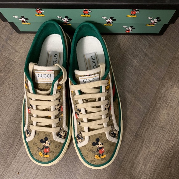 Gucci | Shoes | Gucci Disney Mikey Mouse Sneakers With Gg Guccis Sims ...